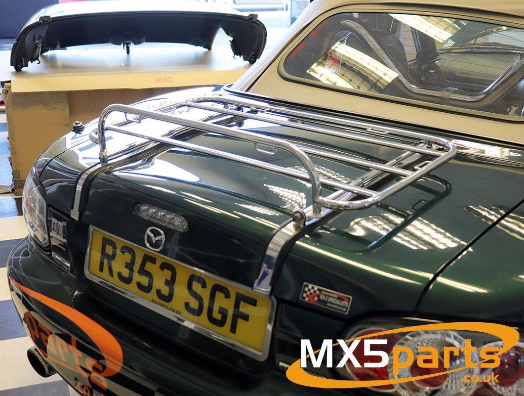 MX5 Luggage Rack Boot Trunk Lid Carrier Stainless Steel Mazda MX-5 Mk1 ...