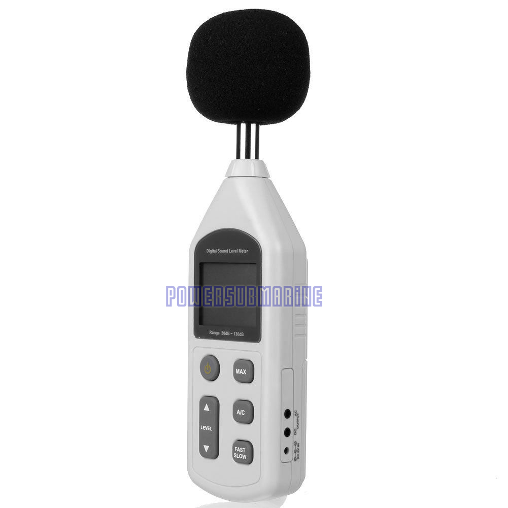 30-130dB Portable Digital Sound Level Noise Decibel DB Monitor Meter ...
