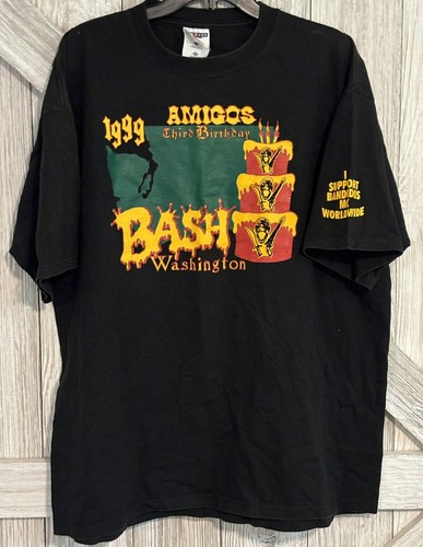 Vintage 1999 Amigos Motorcycle Club Washington 3rd Anniversary Bash XL ...