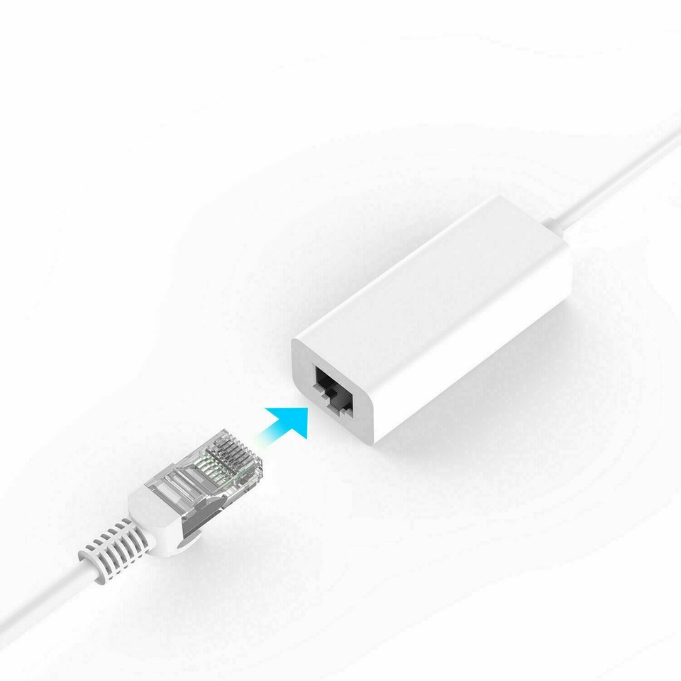 USB-C/TYPE-C to ETHERNET LAN internet Cable Adapter RJ45 MACbook ...