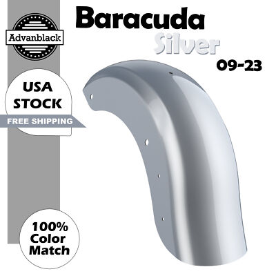 Barracuda Silver Holeshot Chopped Rear Fender For 09-23 Harley Davidson ...