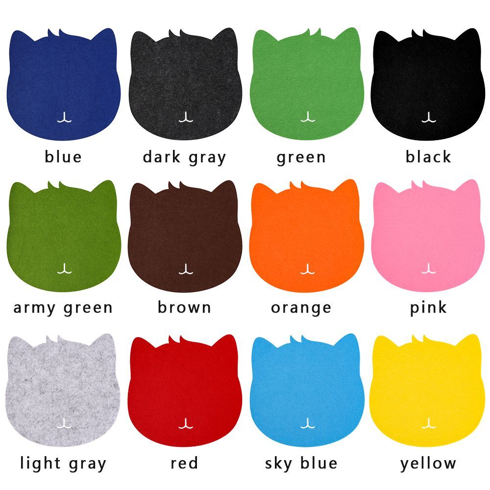 Universal Comfortable Soft Cat Shape Mouse Pad Felt Pad Mice Mat | eBay