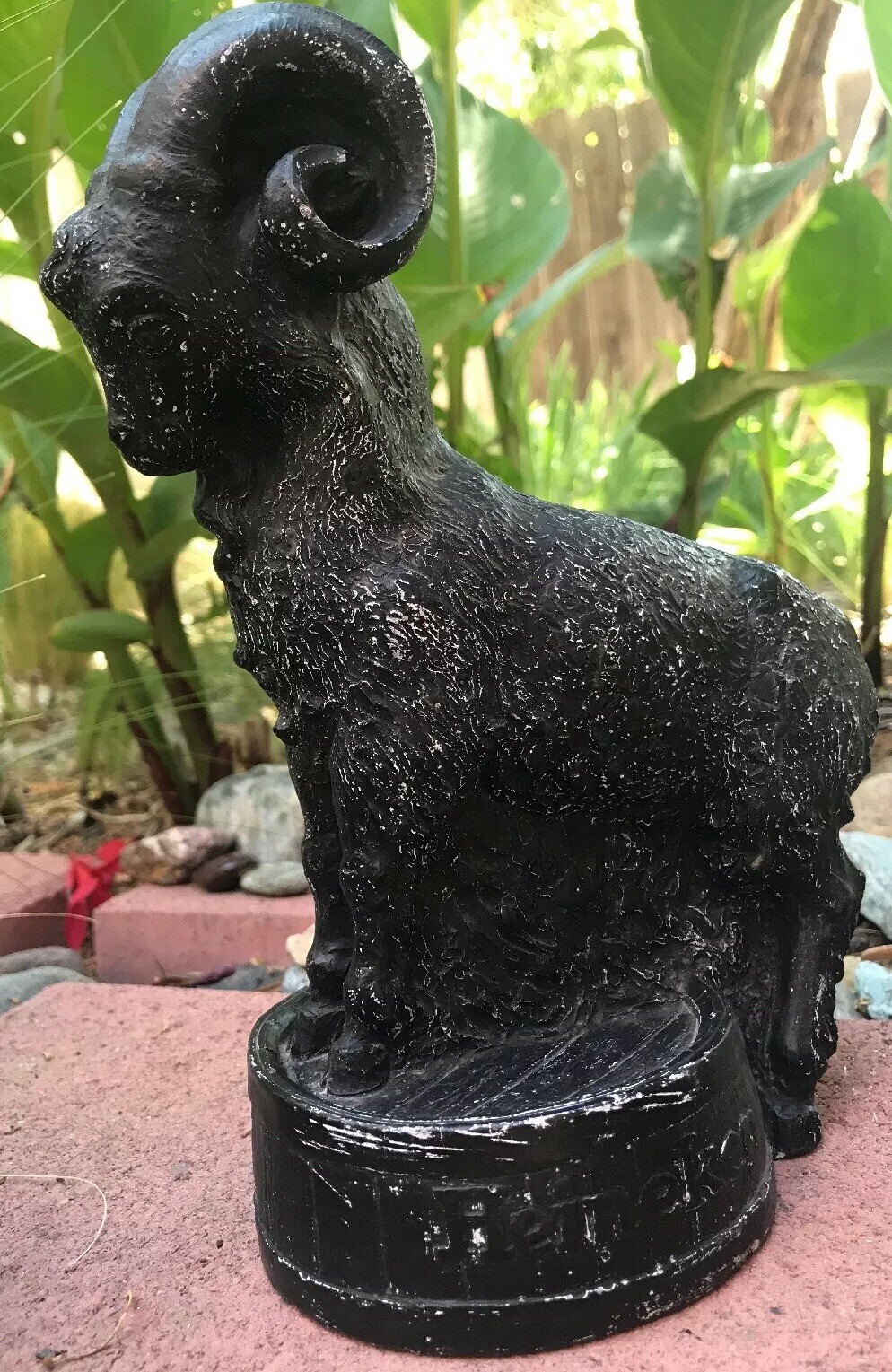 Vintage Beer Chalkware Heineken Rare Ram Bar Breweriana Pub Statue ...