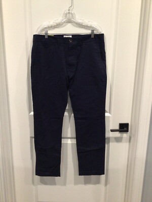 NWT Goodfellow & Co. chino dress pants navy blue waist 30. button zip ...