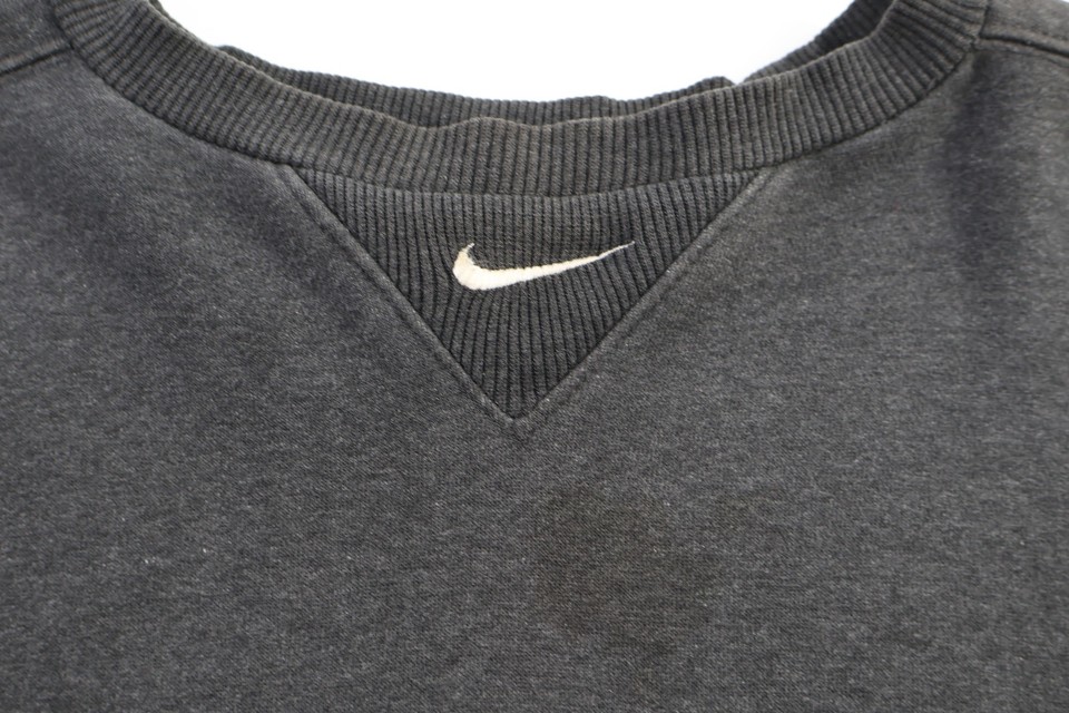 Vintage Nike Embroidered Logo Grey Sweatshirt | eBay