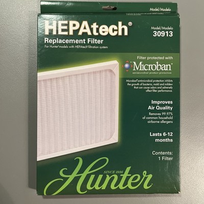 Hunter HEPAtech Replacement Filter - Model 30913 - Microban - New In ...