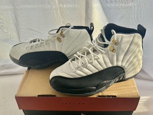 Deadstock Vintage 1996 Nike Air Jordan 12 White Black-Taxi 130690-101 ...