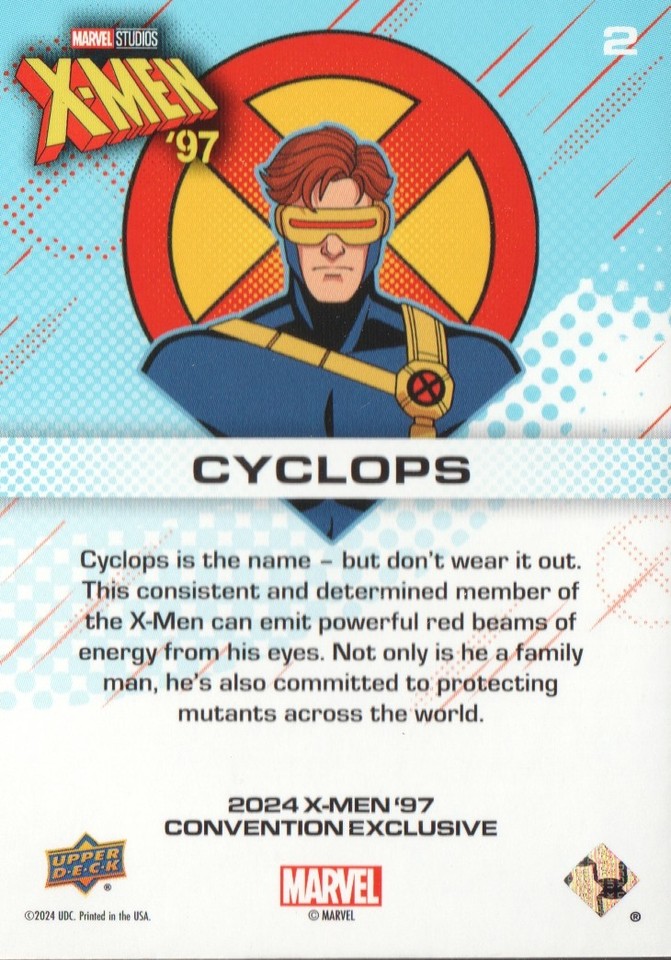 2024 Upper Deck X-Men '97 Convention Exclusive Trading Card #2 Cyclops ...