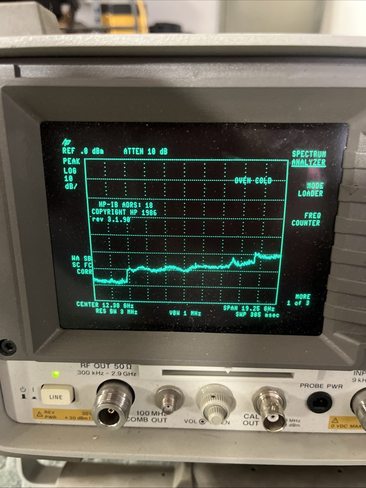 Hewlett Packard HP 8593A Spectrum Analyzer 9 kHz-22 GHz | eBay