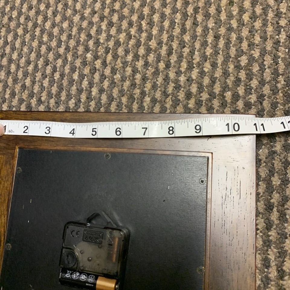 Next Wooden Wall Clock Quartz mahogany 11” Square Used Good Condition ...