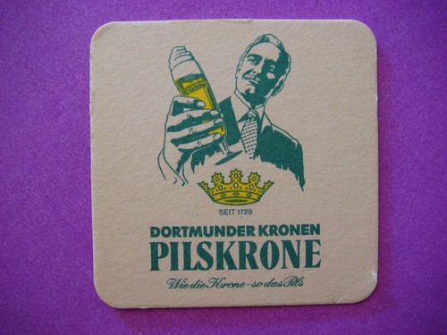 Vintage Bière Allemande dessous de Verre : Dortmund Kronen Pilskrone ...