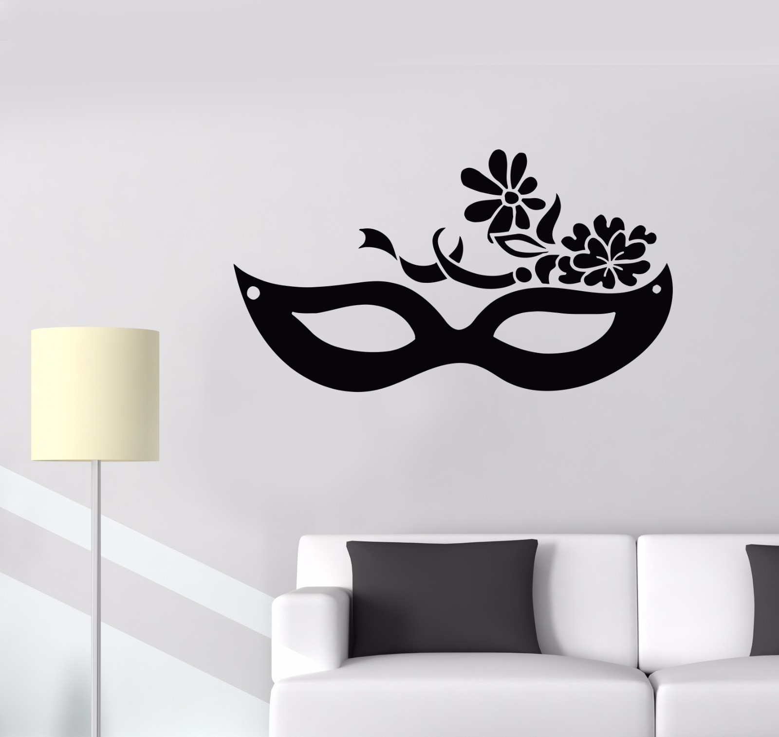 Vinyl Wall Decal Mask Carnival Masquerade Party Stickers Mural (587ig ...