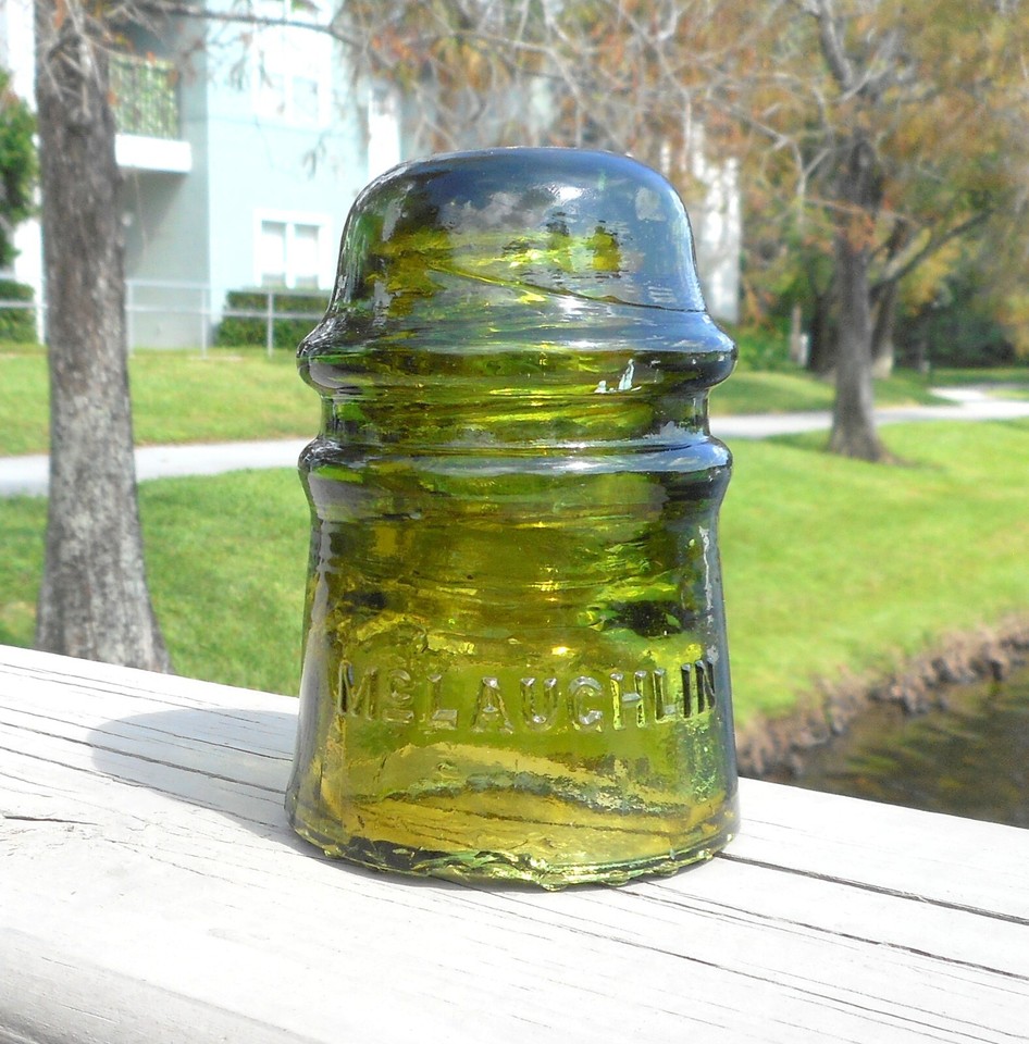 Excellent Mustard Yellow w/ Amber CD 121 Mclaughlin Glass Insulator | eBay