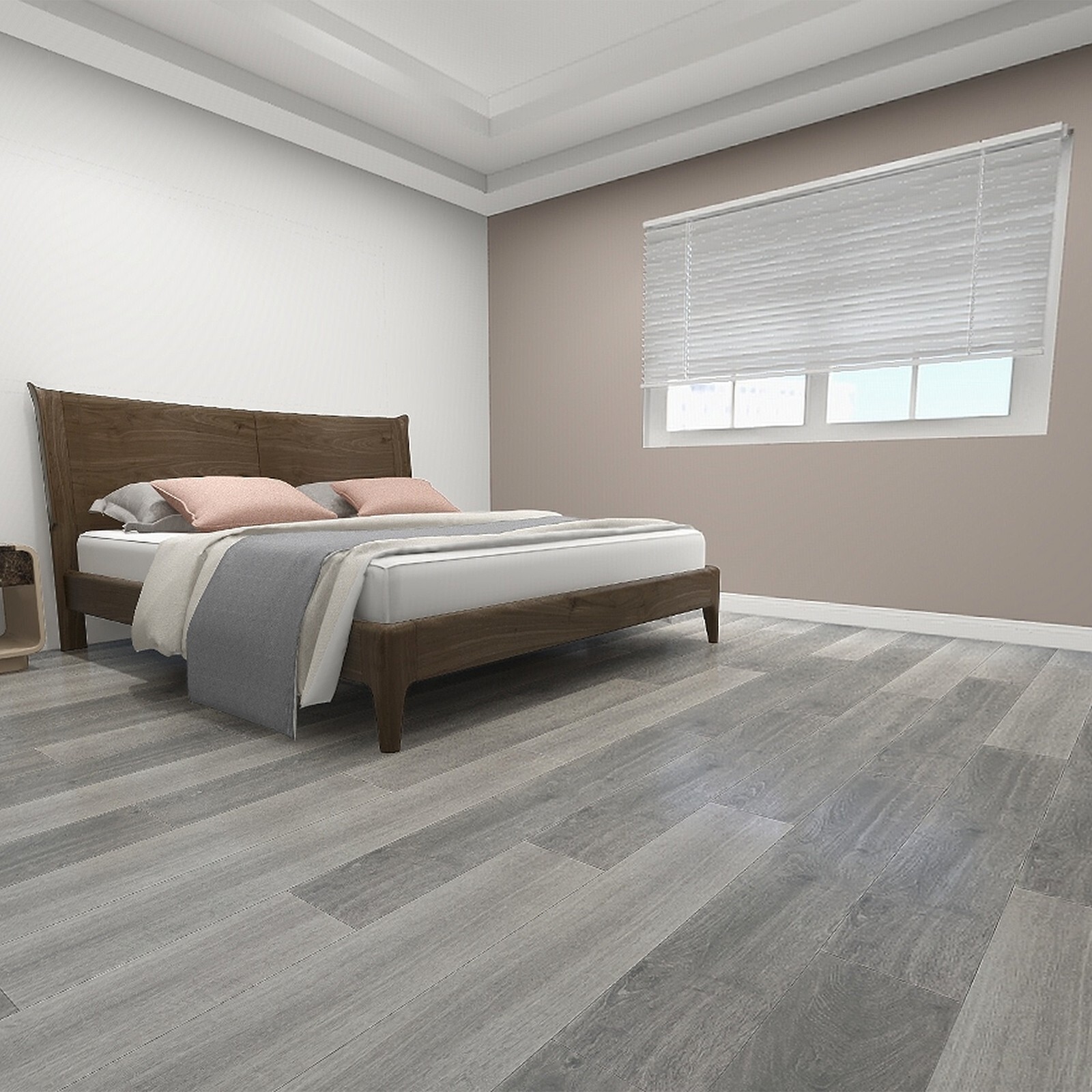 12mm AC4 Sliver Grey Laminate Flooring Floating Sample Floor Floors ...