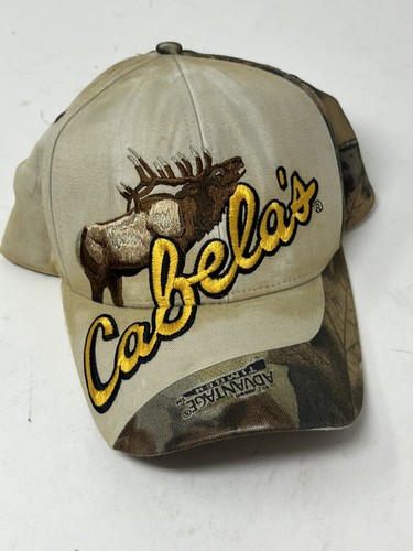 Vintage Cabelas Hat Cap Embroidered Moose Hunting Fishing Camo Timber ...