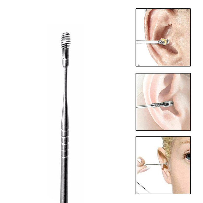 Spiral Massage Ear Pick 360° Spiral Portable Spiral Stainless Steel ...