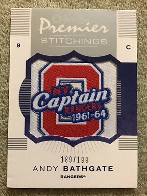 2007-08 OPeeChee Premier ANDY BATHGATE Stitching Captain Patch #/199 ...