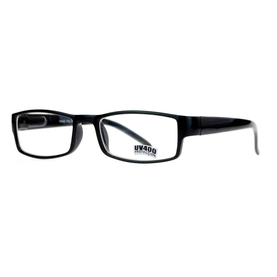 Black Clear Lens Glasses Classic Rectangular Eyeglasses Frame Spring ...