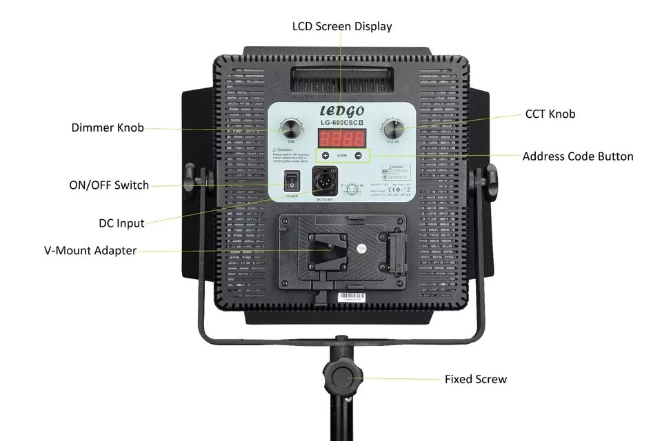 Ledgo LG-600CSC II Bi-Colour Dimmable LED Location / Studio Light - ON ...