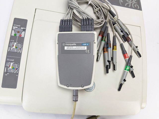 GE Marquette Mac 5000 ECG EKG Machine With 2 Cam 14 Module for sale ...