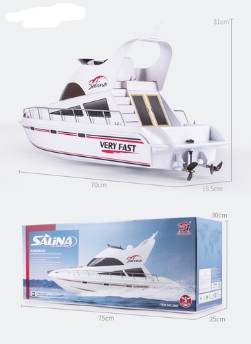 RC Remote Control 2.4G RTR Salina Speed Racing Boat Yacht Dual Motors ...