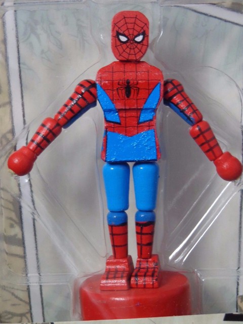 MARVEL COMICS! SPIDER-MAN Classic WOODEN Push Puppet New | eBay