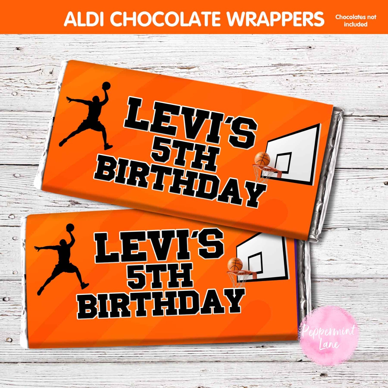 DIGITAL or PRINTED BASKETBALL SPORTS CHOC WRAPPER ALDI BIRTHDAY PARTY 2 ...