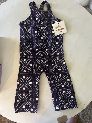 History Black Month Ade + Ayo Overalls Baby 3-6M 100% Cotton Purple ...