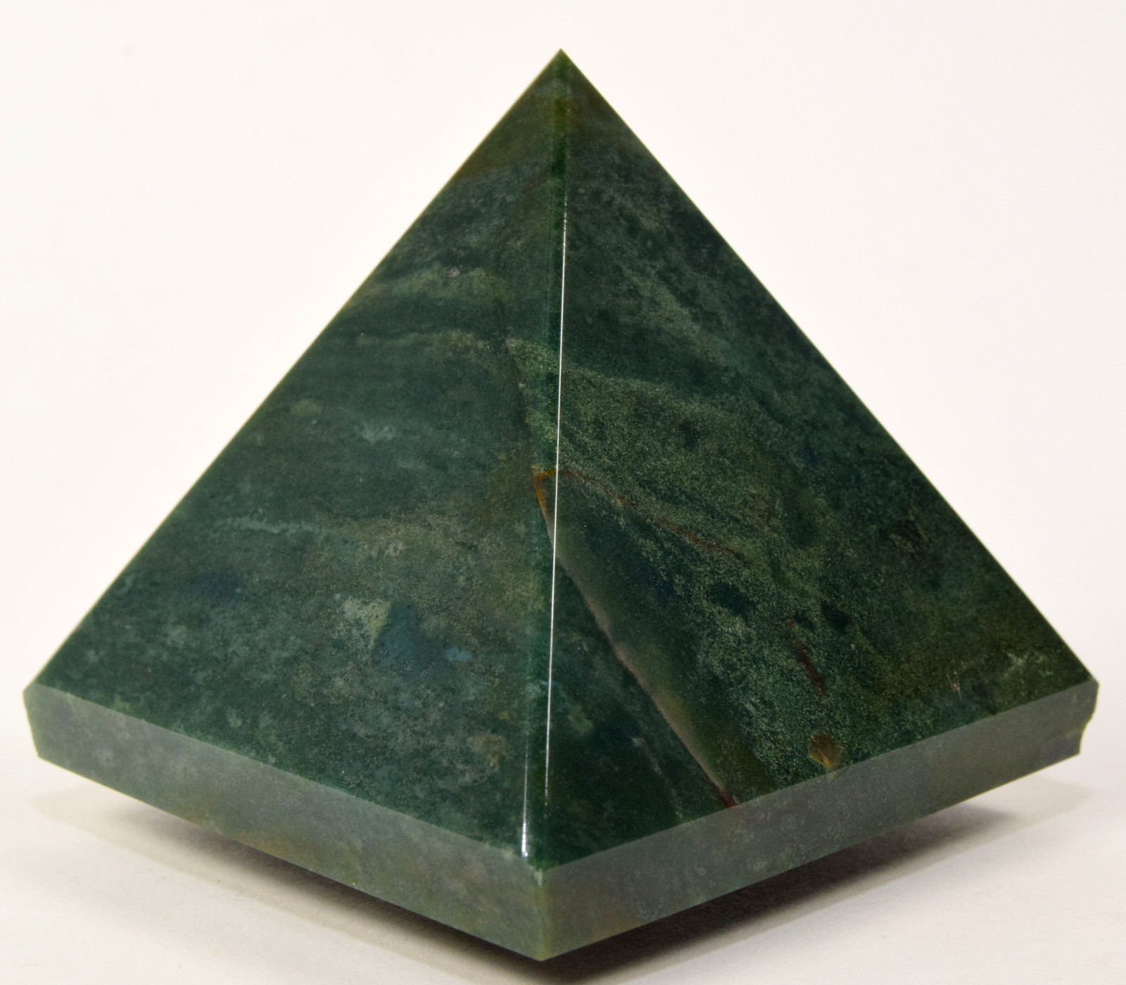 2.5" Green Moss Agate Pyramid Natural Crystal Chalcedony Mineral Stone ...