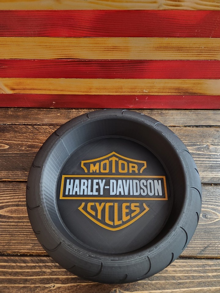 Harley Davidson INSPIRED Key Catch-all Bowl. Storage Bin Desk Organizer ...