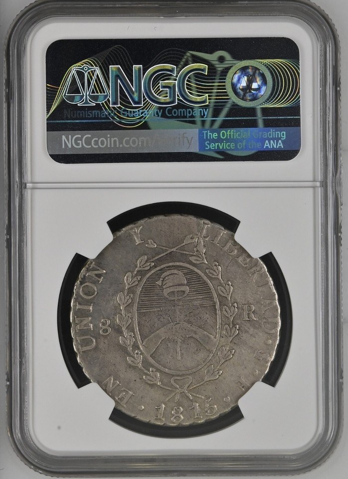 1815 Argentina 8 REALES Sun Coin 8R- Certified NGC Vf Details - Rare ...