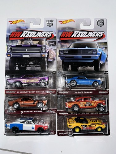 Hot Wheels 2016 HW Redliners Full Set 0-5 (6 Cars) Real Riders With ...