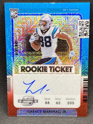 TERRACE MARSHALL JR. 2021 PANINI CONTENDERS OPTIC PRIZM ROOKIE RC ...