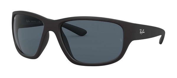 Ray-Ban RB4300 Men's Wrap Sunglasses - Black Frame with Blue/Grey ...