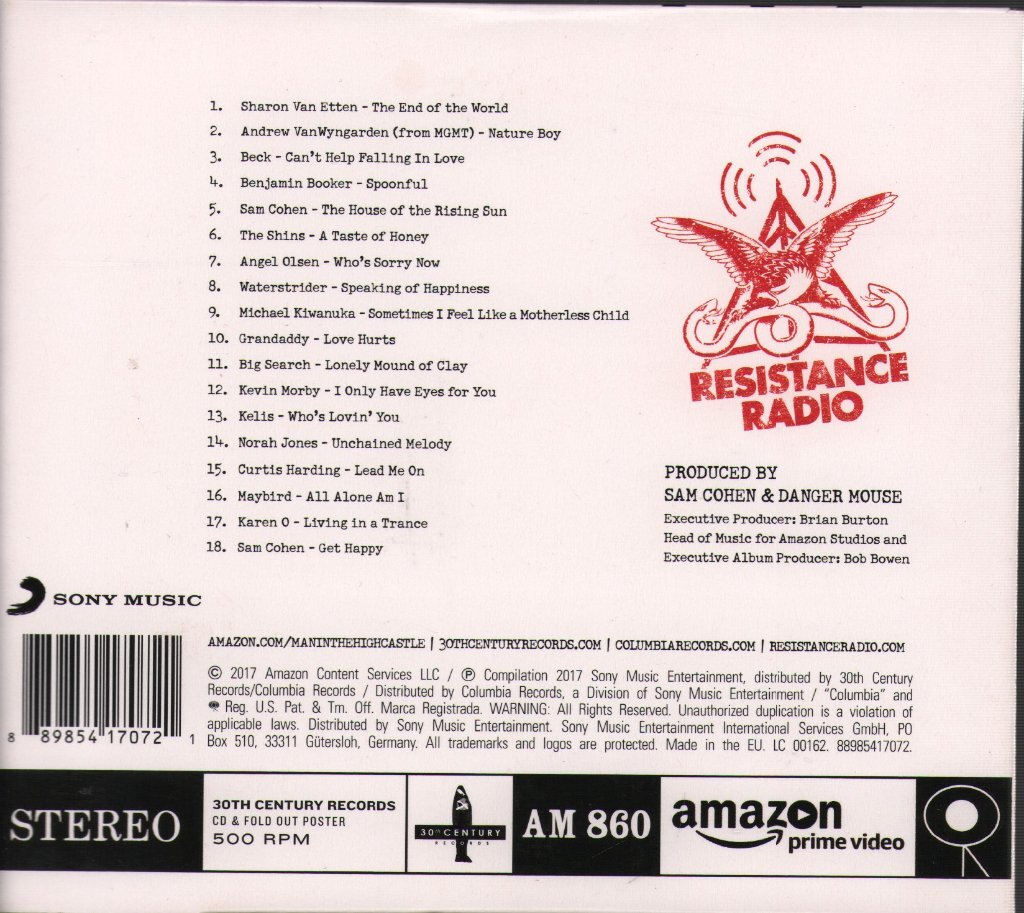 Various Artists Resistance Radio: the Man In the High Castle Album CD Europe 889854170721 | eBay