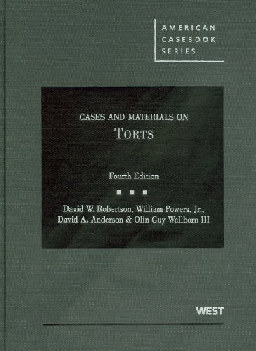 Cases and Materials on Torts (American Casebook Series) 9780314906878| eBay