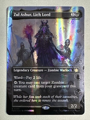 MTG / Zul Ashur, Lich Lord / FDN / #0689 / MANA FOIL (Borderless ...