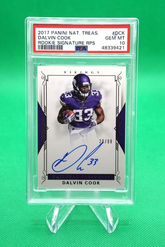 2017 National Treasures Rookie Auto RPS /99 Dalvin Cook Auto PSA 10 GEM ...