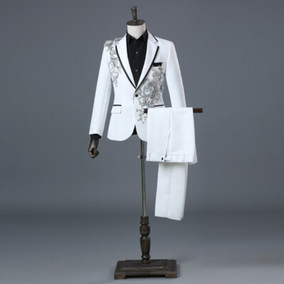 Male Singer Nightclub Stage Performance Costume Host Suit Bar Dress ...