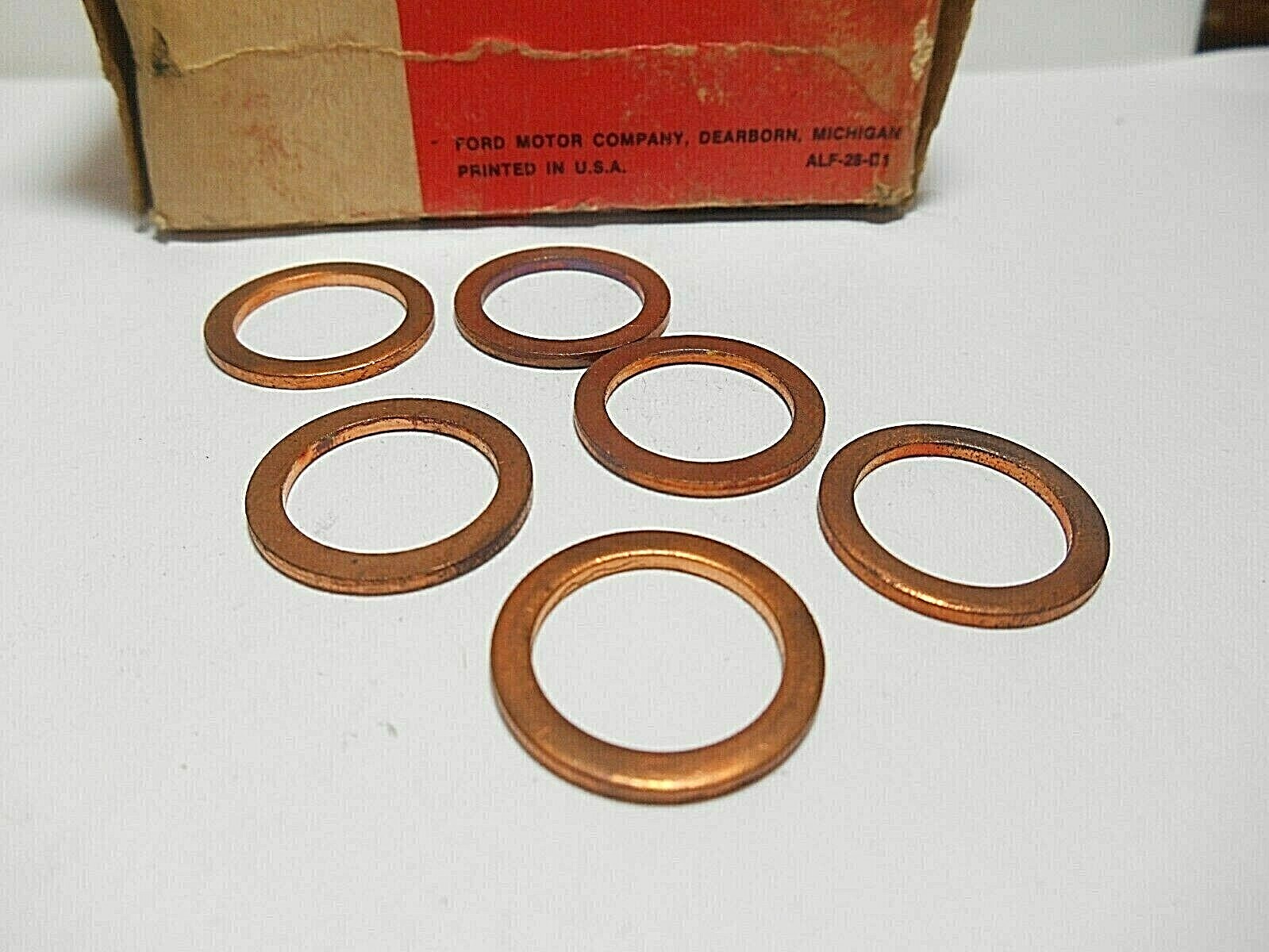 FORD MOTORCRAFT A5-9B SOLID COPPER SPARK PLUG GASKETS -- 6 IN BOX | eBay
