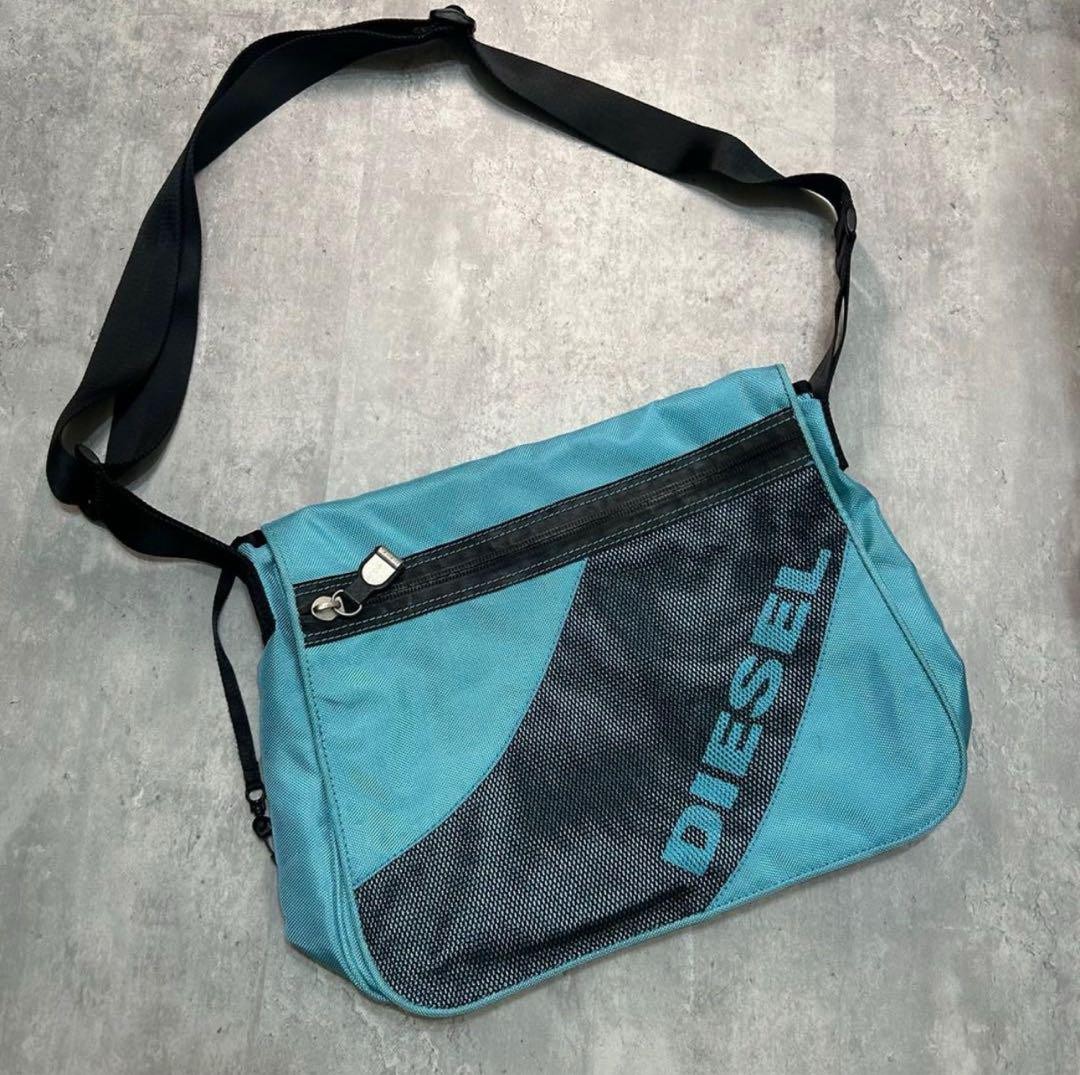 Diesel Men Vhtf Rare 90S Metal Logo Messenger Bag Y2K… - Gem
