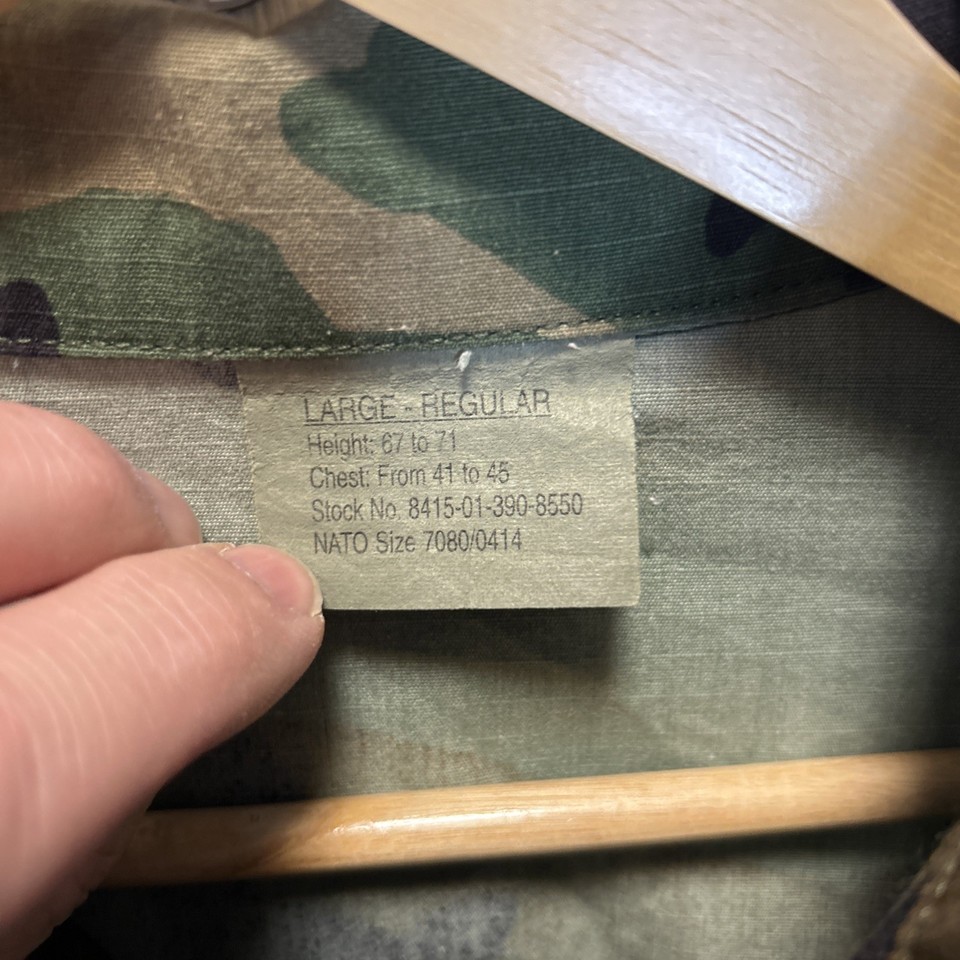 Vintage U.S. Army Woodland Camo BDU Jacket Field Coat Size Large ...