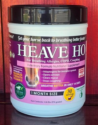 Heave Ho for Allergies, COPD & Coughing in Horses with Surgar-Free ...