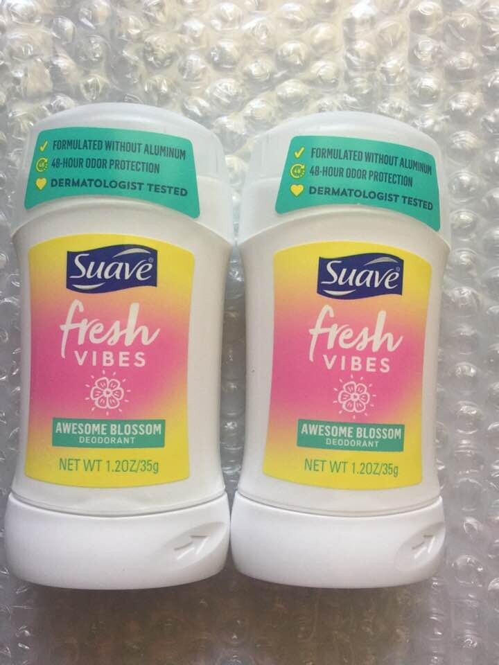 2 X SUAVE FRESH VIBES "AWESOME BLOSSOM" Deodorant 48Hr Protection ...