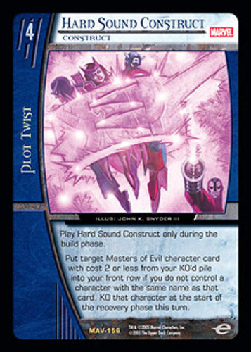 VS System: Hard Sound Construct, Construct - Foil [Played] Marvel The Avengers T | eBay