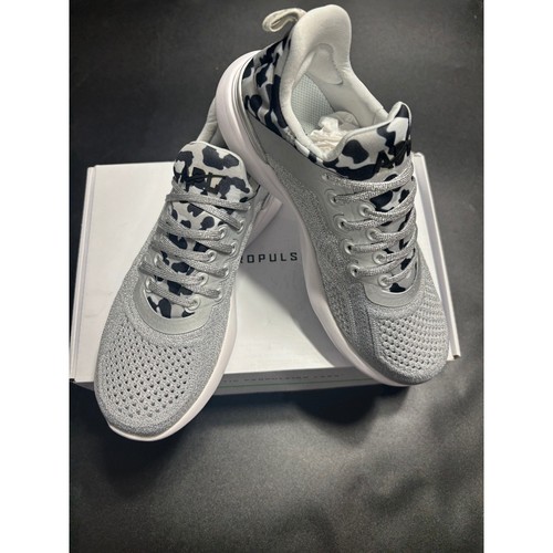 APL NEW TechLoom Tracer Knit Training Sneaker Sliver/Black/Leopard 5.5 ...