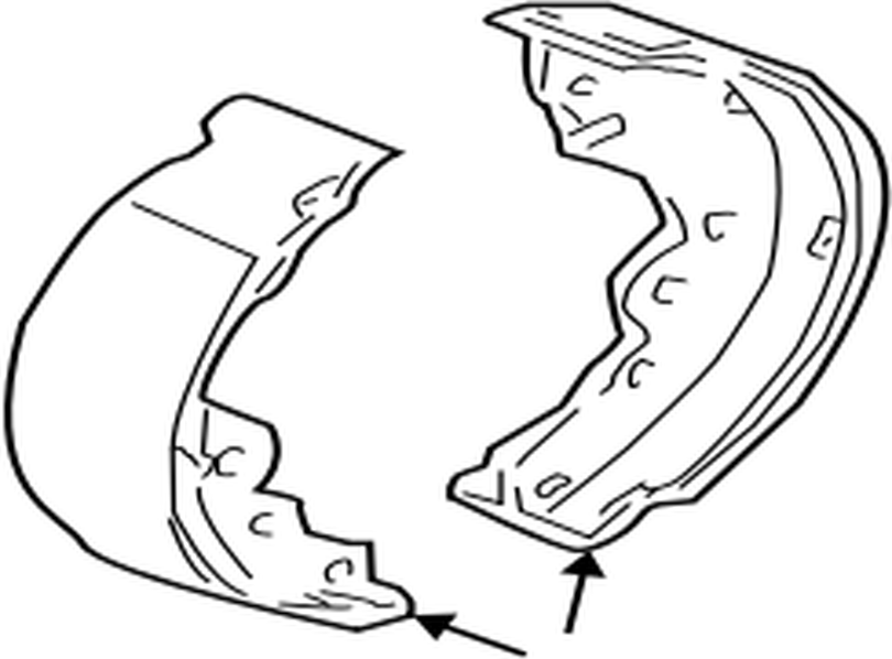 44060-4M425 Nissan Shoe set-rear brake 440604M425, New Genuine OEM Part ...