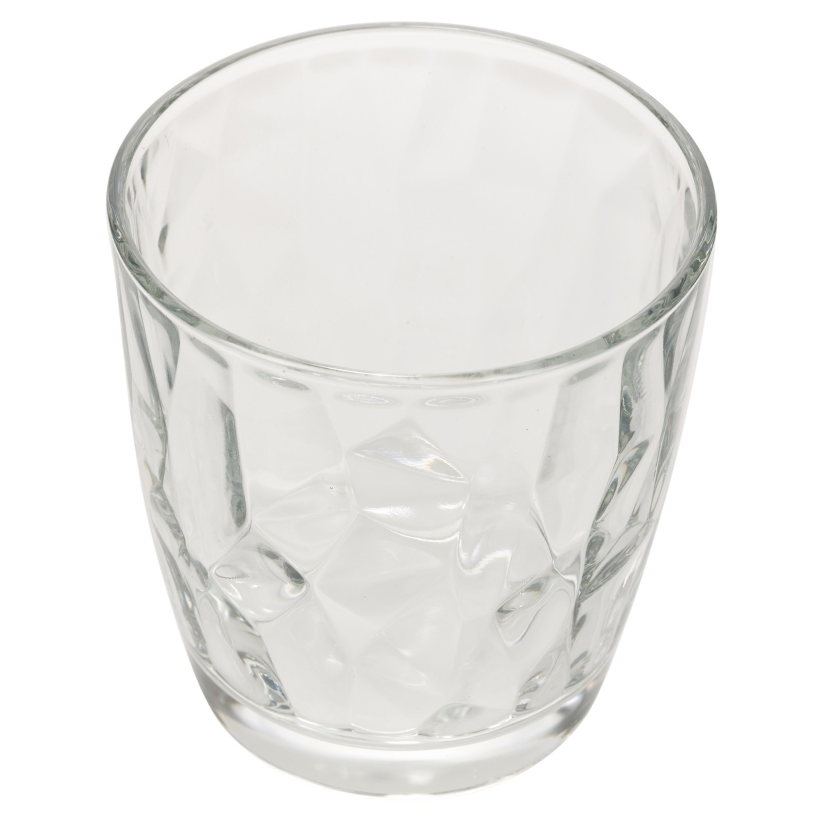 Set Of 6 Bormioli Rocco Diamond Glass Tumbler Coloured Glasses Drinking ...