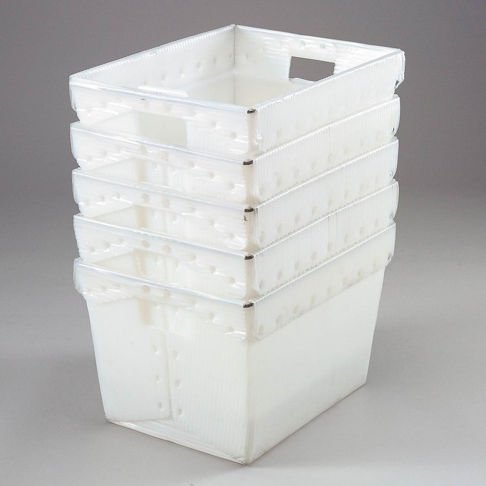 Postal Mail Tote Without Lid Corrugated Plastic Natural 18-1/2x13-1 ...