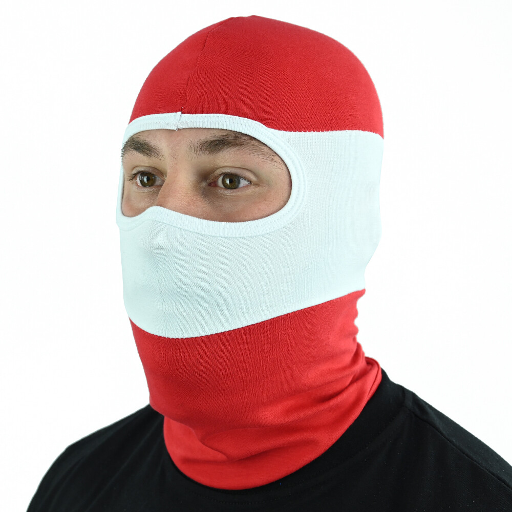 FACE MASK BALACLAVA HOOLIGANS NINJA RED WHITE FOOTBALL ULTRAS | eBay